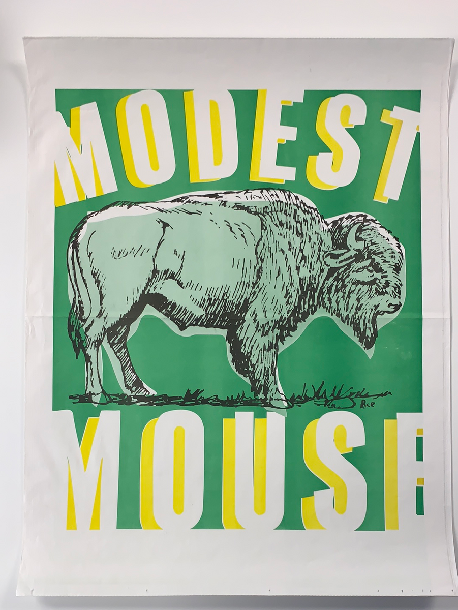 Modest Mouse 1996 Original Newsprint Up Records Promo Poster Buffalo