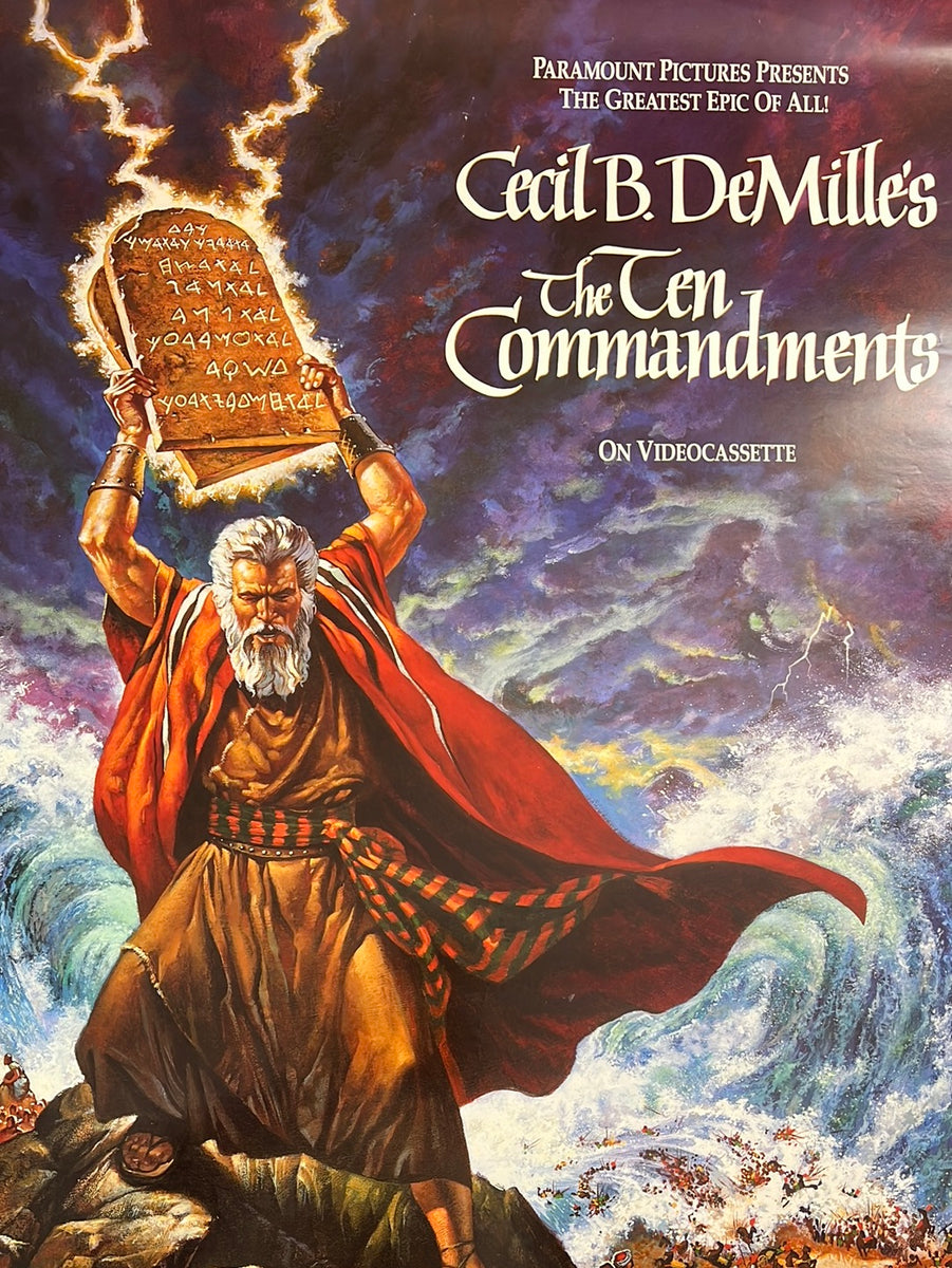 Ten Commandments - 1990 movie poster original Cecil B. DeMilles – Sold ...