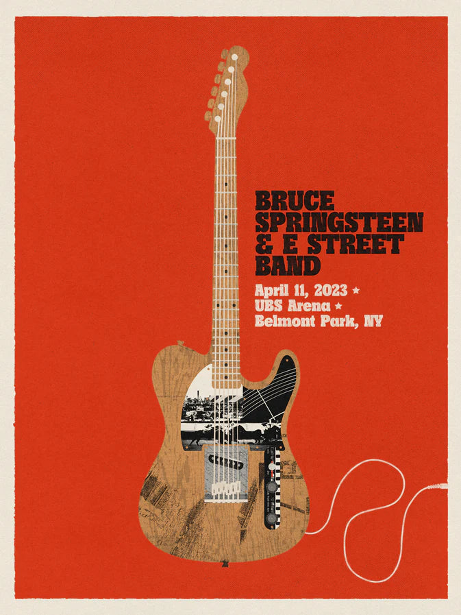 Bruce Springsteen - 2023 Matt Needle poster Belmont Park, NY 4/11 ...
