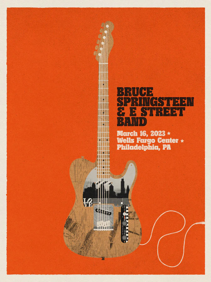 Bruce Springsteen - 2023 Matt Needle poster Philadelphia, PA – Sold Out ...