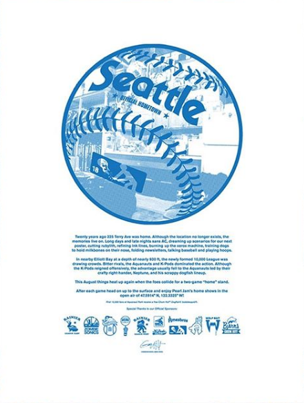 Pearl Jam - 2018 Ames Design Poster Seattle, WA Safeco Field – Sold Out ...