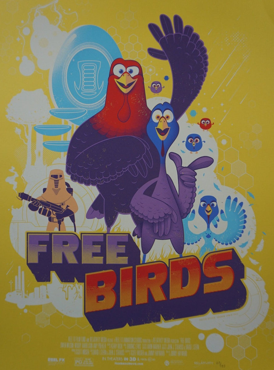 Free Birds - 2013 Graham Erwin poster Odd City Movie Cinema – Sold Out ...