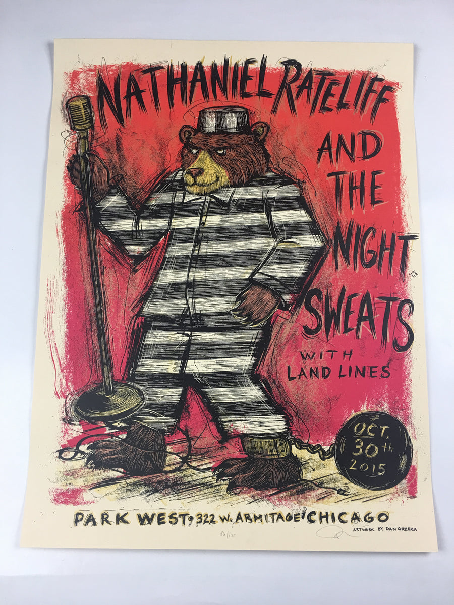Nathaniel Rateliff and the Night Sweats - 2015 Dan Grzeca Poster Chica ...