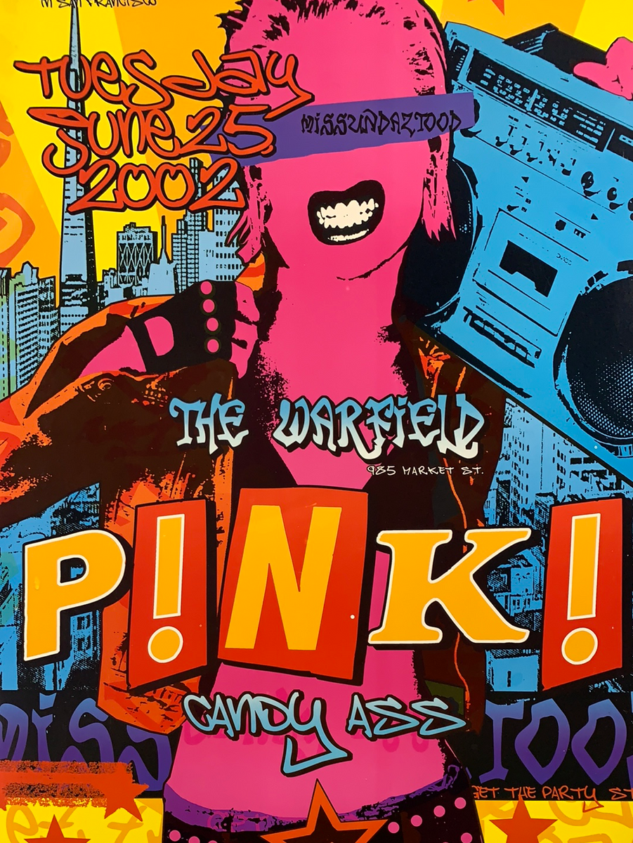 Pink - 2002 poster James Rheem Davis Warfield Theatre San Fran 1st ...
