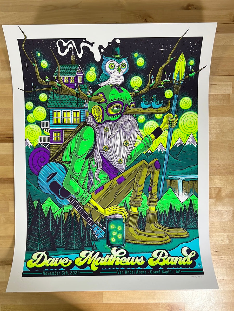 Dave Matthews Band - 2021 Jim Mazza poster Grand Rapids, MI – Sold Out ...