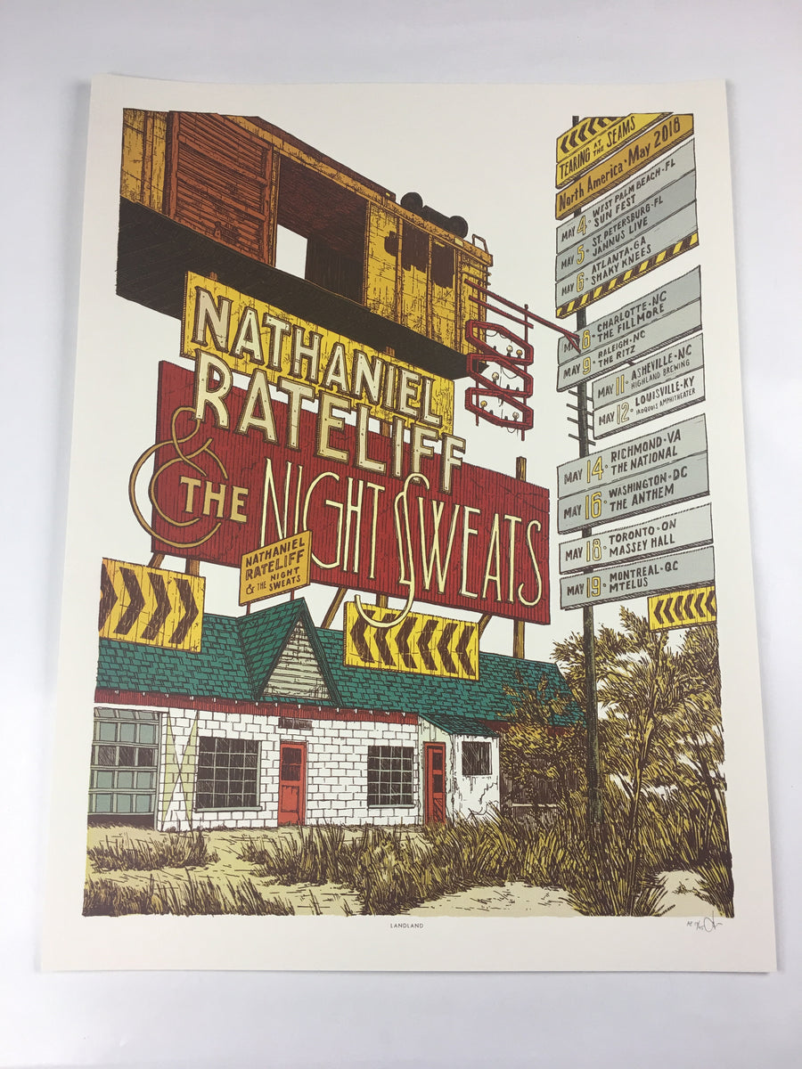 Nathaniel Rateliff & the Night Sweats - 2018 Landland Poster North Ame ...