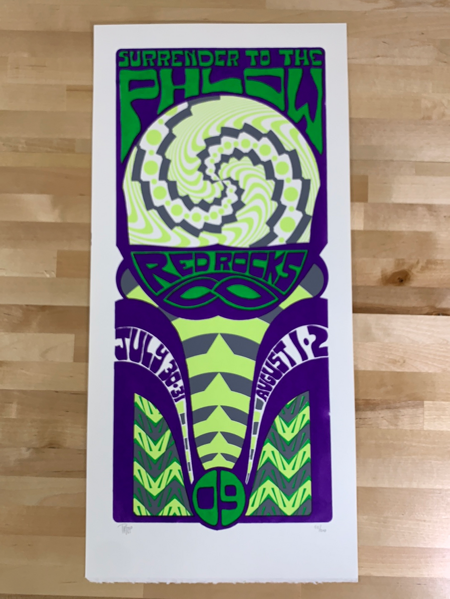 Phish - 2009 Tripp poster Red Rocks Morrison, CO Purple – Sold Out Posters