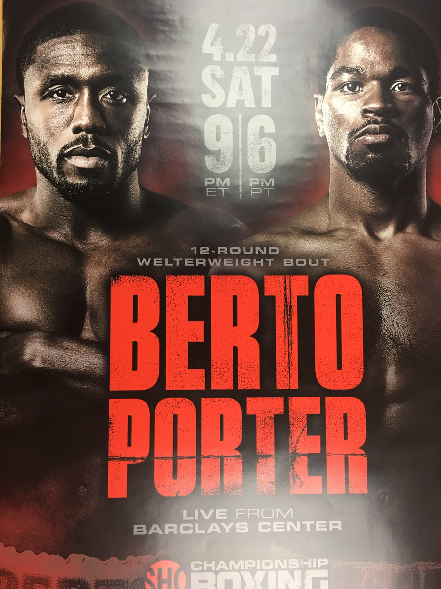Boxing - 2017 Berto vs Porter Poster – Sold Out Posters