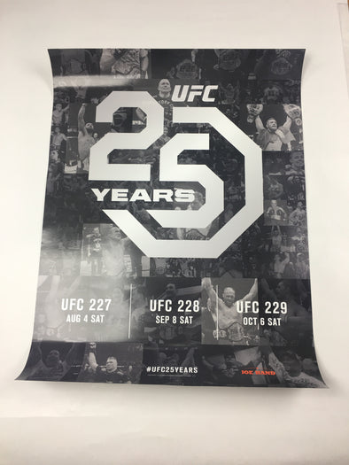 UFC 25 Years - 2018 Poster 227, 228, 229 – Sold Out Posters