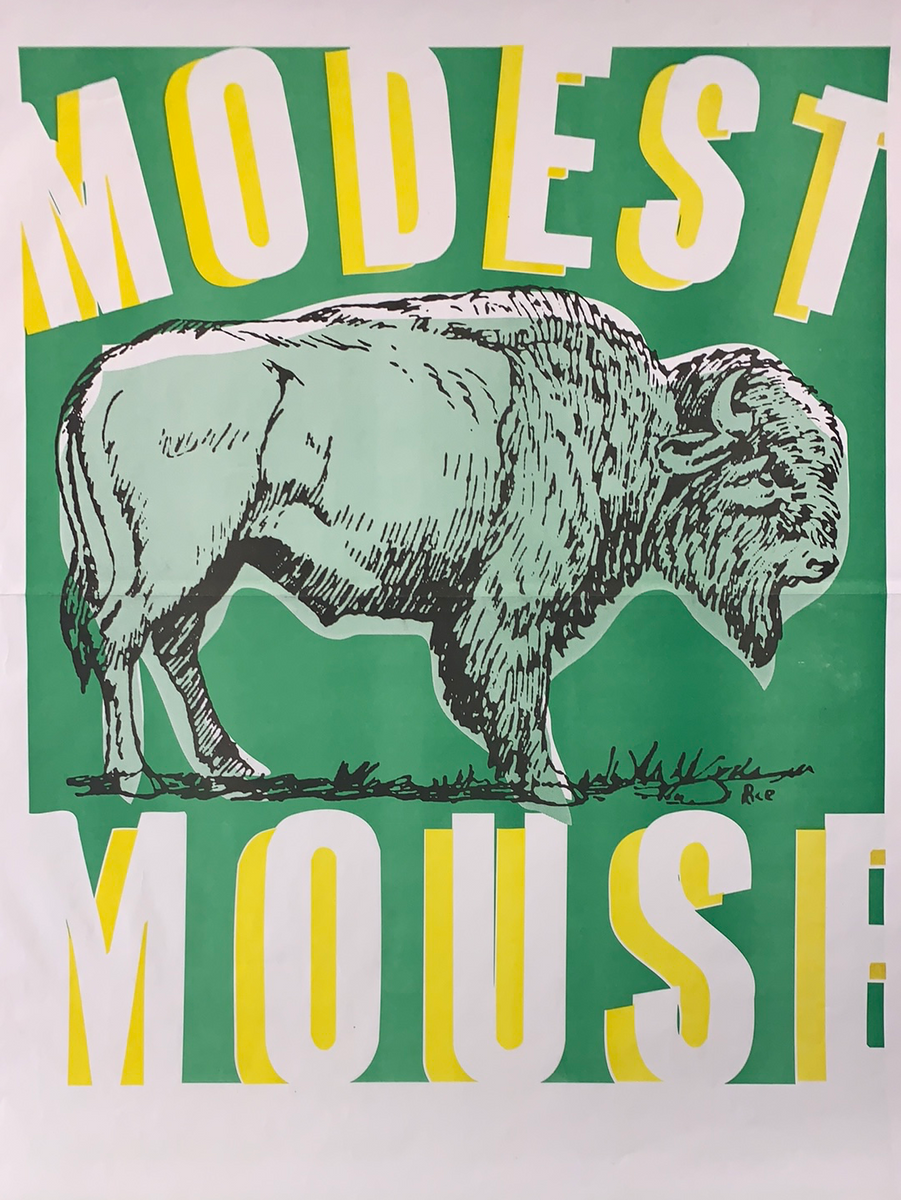 Modest Mouse - 1996 original newsprint Up Records promo poster Buffalo ...