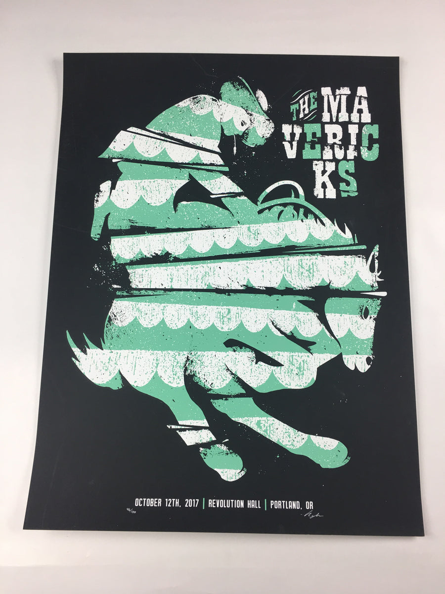 The Mavericks - 2017 Max Mahn Poster Portland, OR Revolution Hall ...