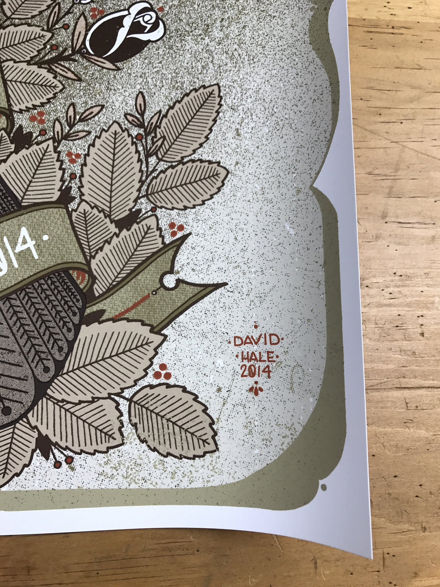 Pearl Jam - 2014 David Hale poster Gdynia, Poland Kosakowo Airport ...