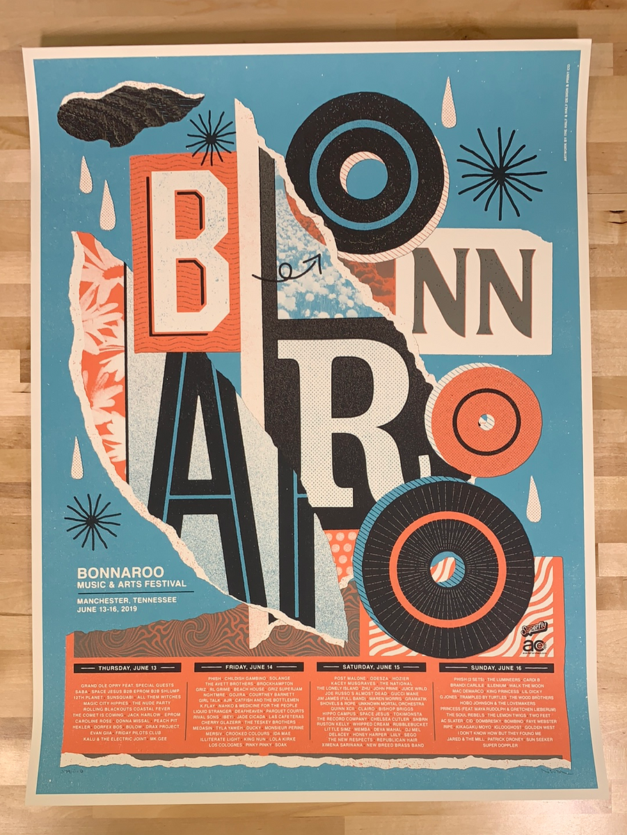 Bonnaroo - 2019 The Half and Half poster Manchester, TN – Sold Out Posters