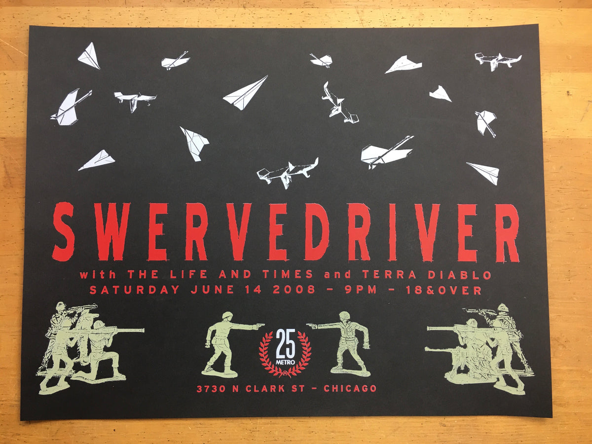 Swervedriver - 2008 poster Chicago, IL Metro Chicago – Sold Out Posters