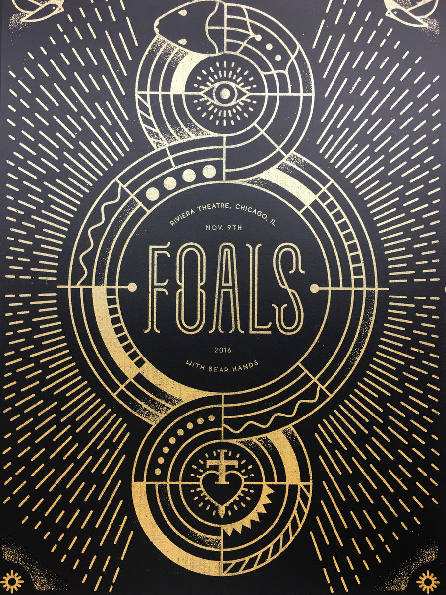 Foals - 2016 Delicious Design League poster Chicago, IL Riviera Theatr ...