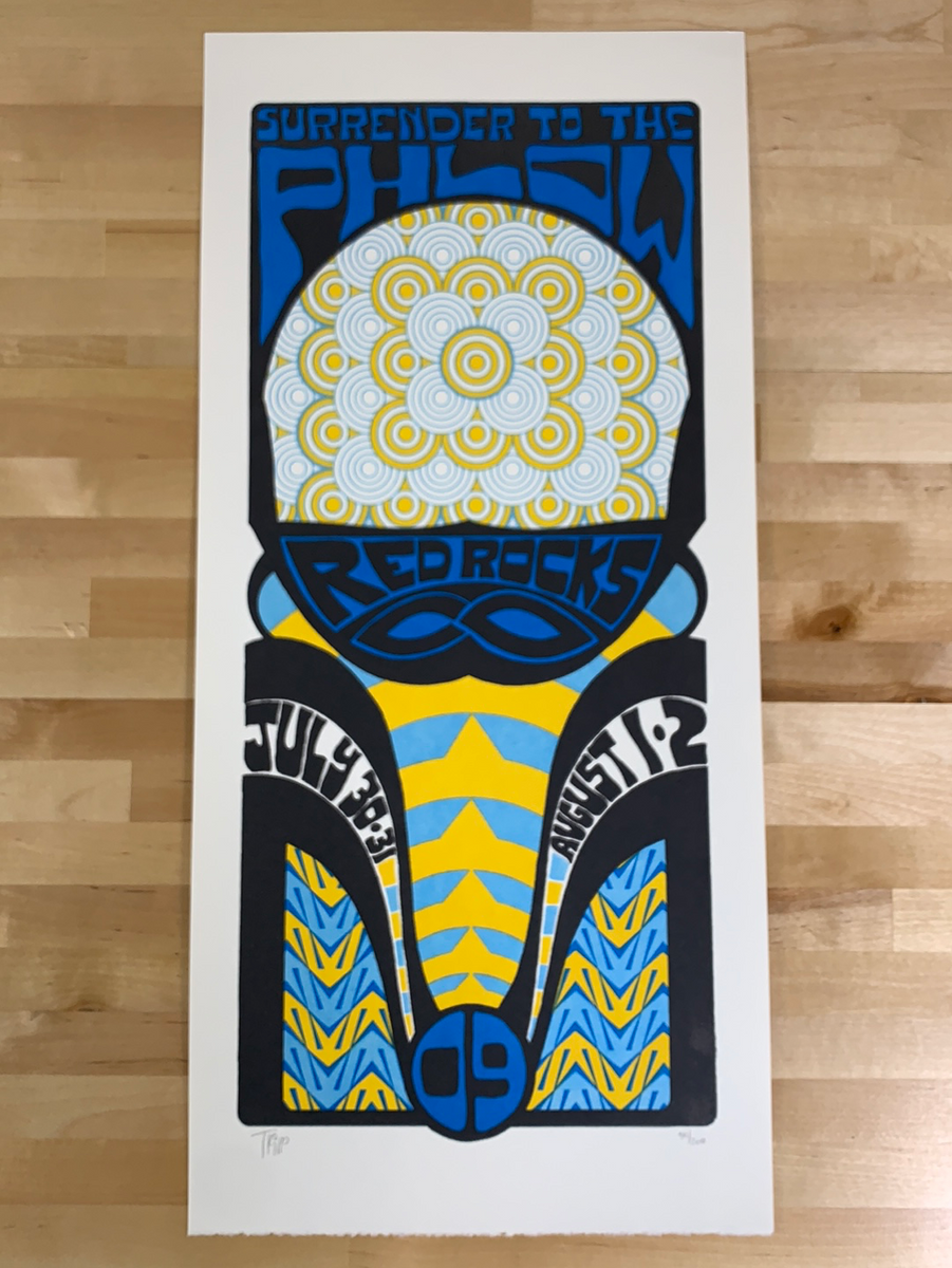 Phish - 2009 Tripp poster Red Rocks Morrison, CO Black – Sold Out Posters