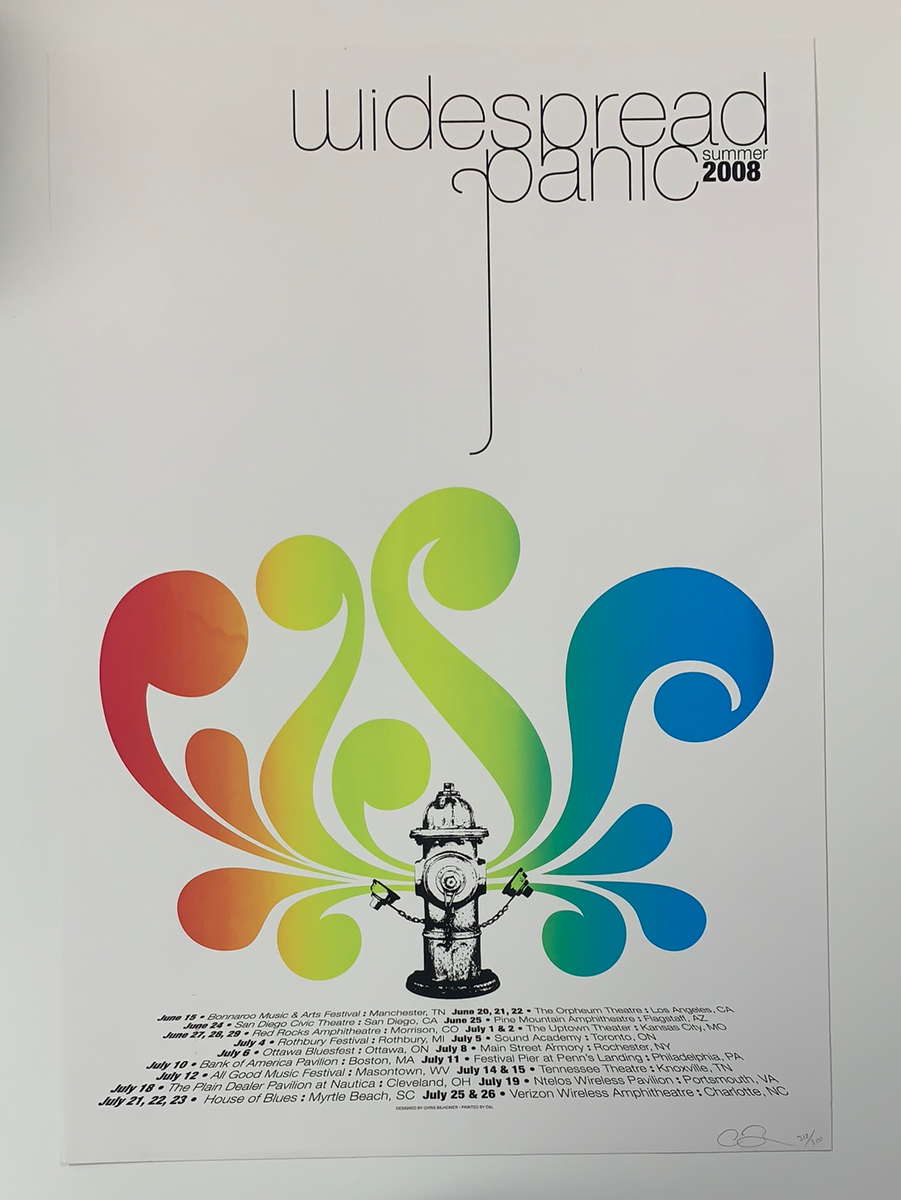 Widespread Panic - 2008 Chris Bilheimer poster Summer Tour – Sold Out ...