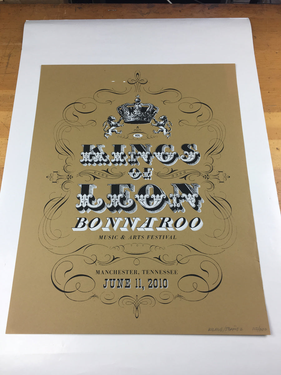 Kings of Leon - 2010 Kilroe Ibanez Bonnaroo poster music festival ...