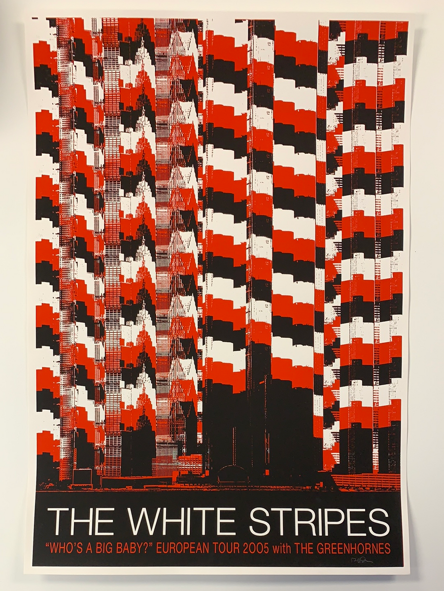 The White Stripes - 2005 Rob Jones Poster Euro Tour – Sold Out Posters