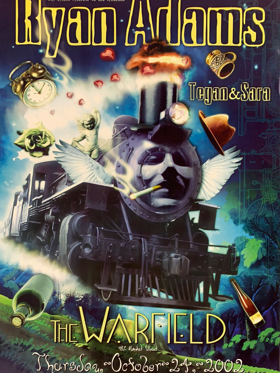 Ryan Adams - 2002 Craig Howell poster The Warfield Theatre San Fran 1s ...