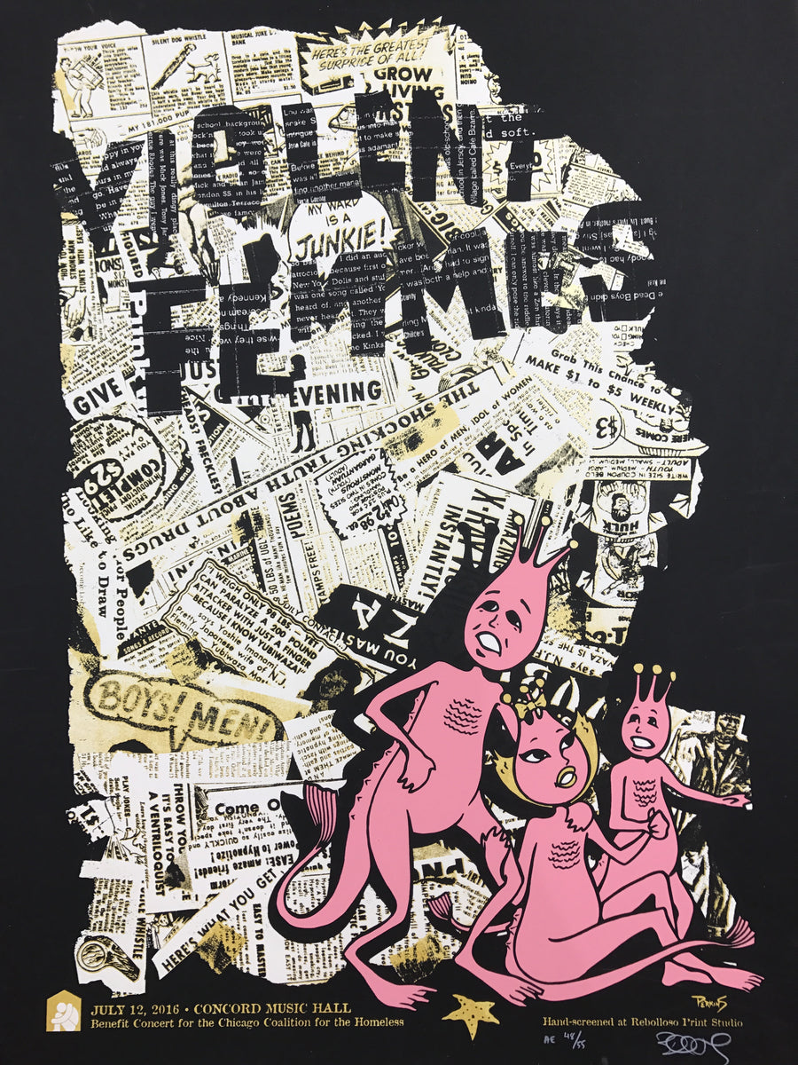 Violent Femmes - 2016 Billy Perkins poster Chicago Concord Music Hall ...