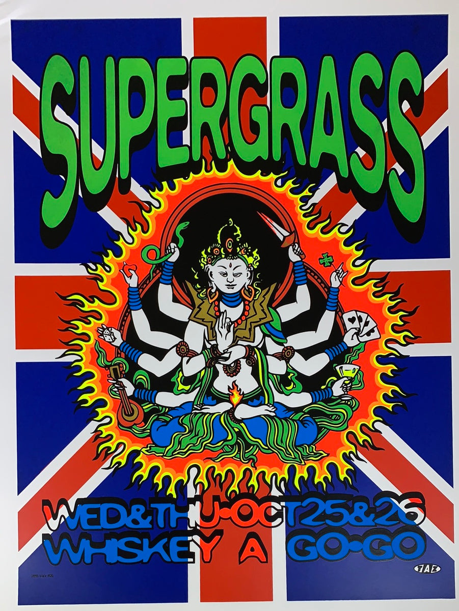 Supergrass - 1995 T.A.Z. poster Los Angeles, CA Whisky 1st ed – Sold ...