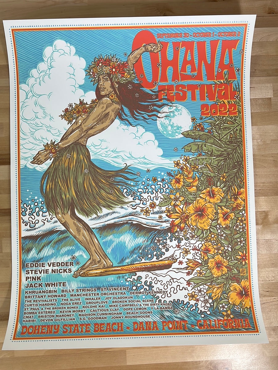 Ohana Festival - 2022 Ben Brown poster Dana Point, CA – Sold Out Posters