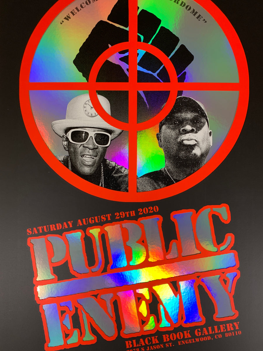 Public Enemy - 2020 Emek poster foil with date The Terrordome, CO ...