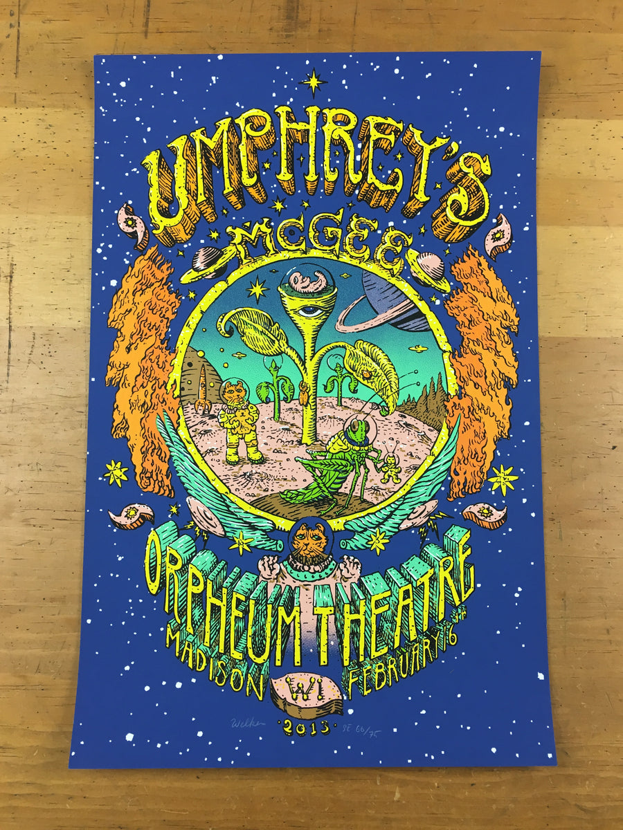 Umphreys McGee - 2015 Scrojo poster Belly Up Aspen, CO Band Autographed ...