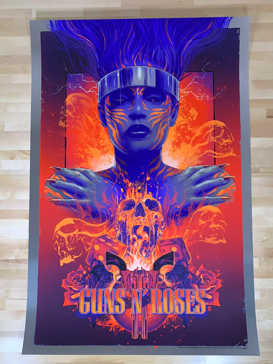 Guns N' Roses - 2021 Vance Kelly poster 1st edition FOIL variant – Sold ...