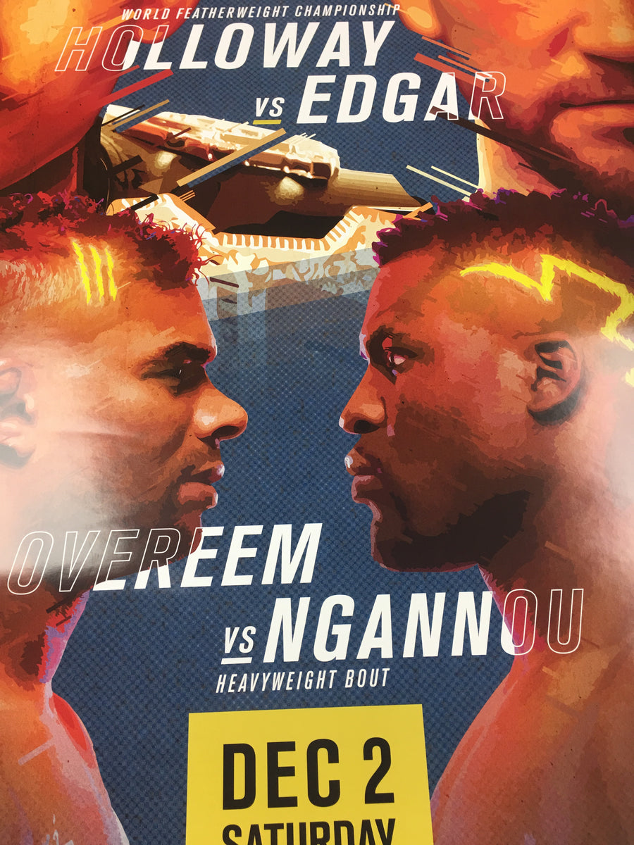 UFC 218 - 2017 Poster Holloway vs Edgar, Overeem vs Ngannou – Sold Out ...