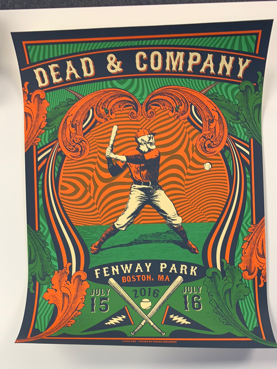 Dead & Company - 2016 Status Serigraph poster Boston Fenway Summer Tou ...