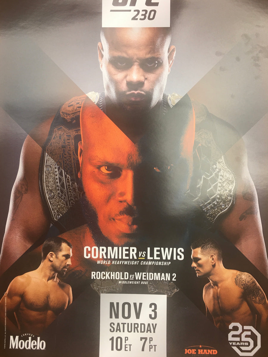 UFC 230 2018 Poster Cormier vs Lewis & Rockhold vs Weidman 2 – Sold Out ...