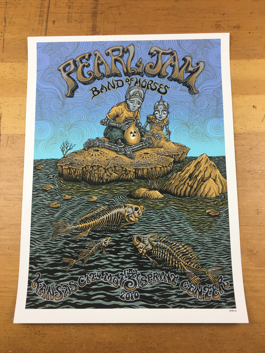 Pearl Jam - 2010 EMEK Poster Kansas City, MO Spring Center – Sold Out ...