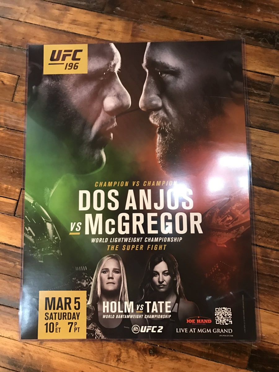 UFC 196B poster Dos Anjos vs. Conor McGregor, Holly Holm vs. Tate ...