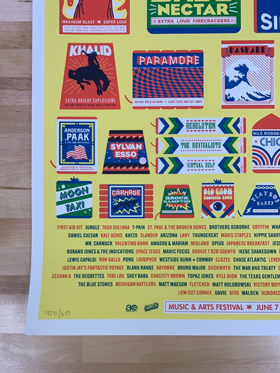 Bonnaroo - 2018 Mike Davis poster Manchester, TN – Sold Out Posters