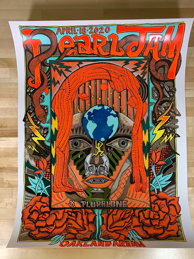 Pearl Jam - 2020 Zio Ziegler poster Oakland, CA – Sold Out Posters