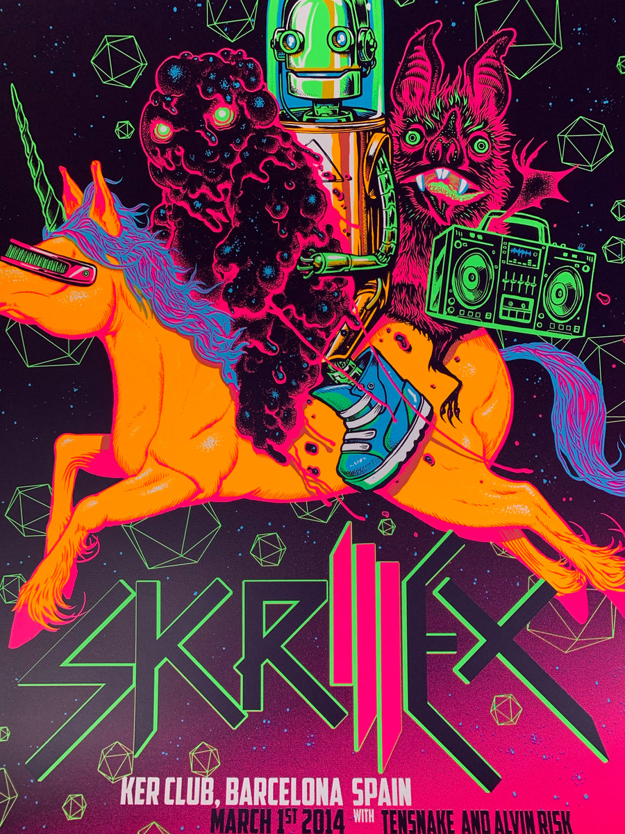Skrillex - 2014 Munk One poster Barcelona, Spain Ker Club – Sold Out ...