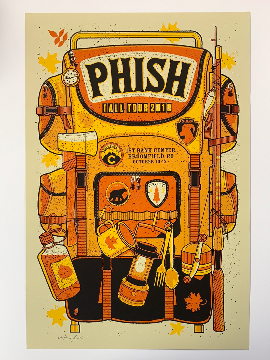 Phish - 2010 Methane poster Broomfield, CO 1st Bank Center – Sold Out ...