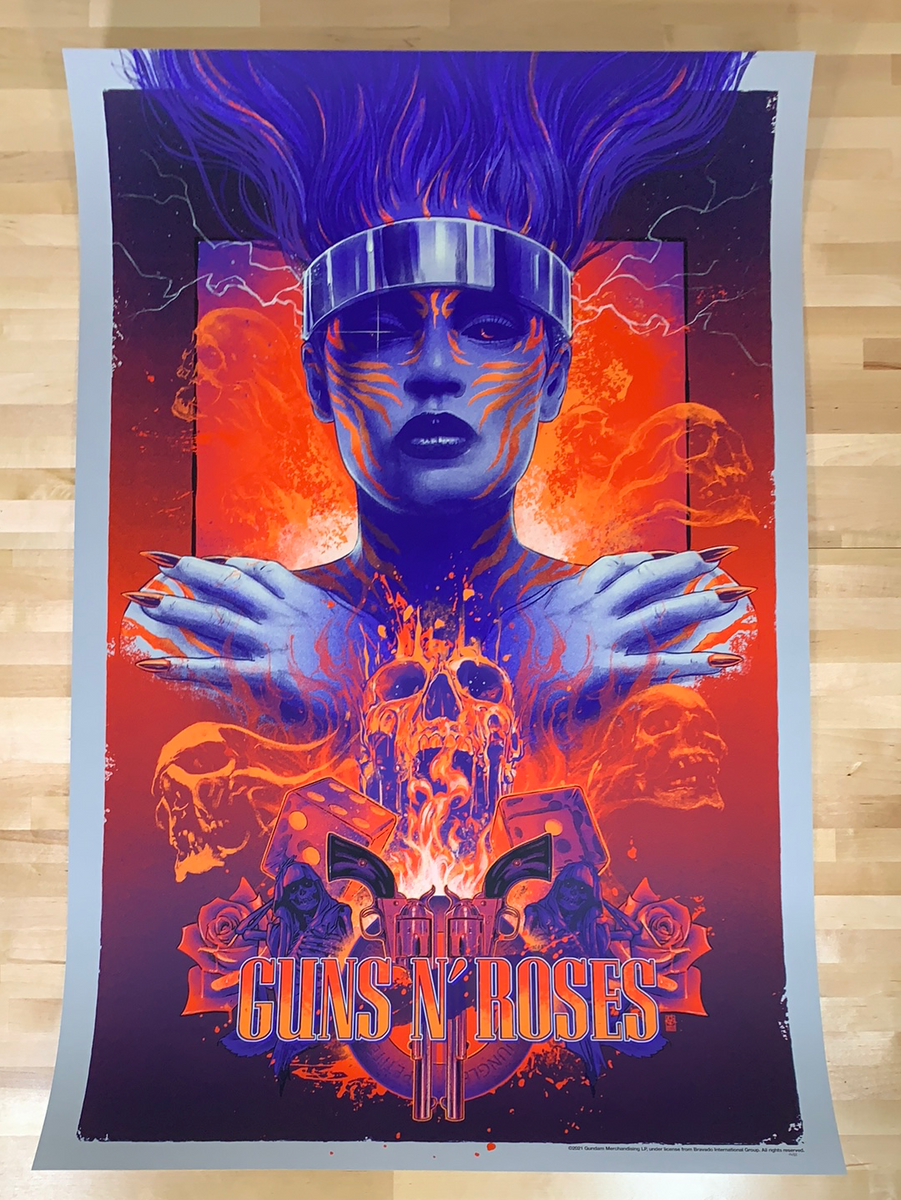 Guns N' Roses - 2021 Vance Kelly poster 1st edition variant – Sold Out ...