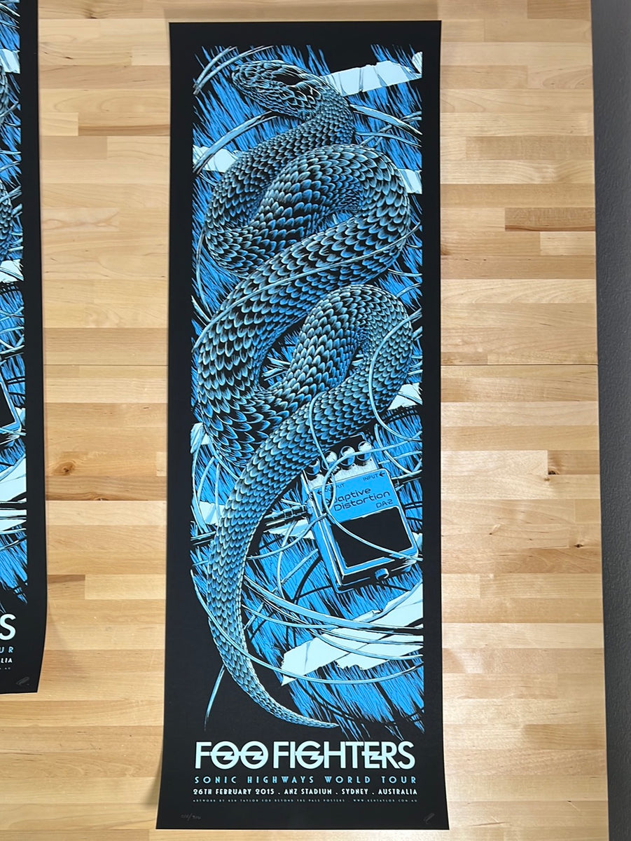 Foo Fighters - 2015 Ken Taylor poster Sydney, AUS – Sold Out Posters