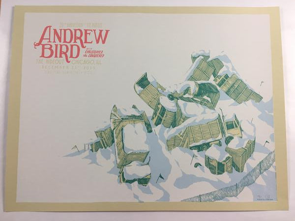 Andrew Bird - 2015 Landland Poster Chicago, IL The Hideout – Sold Out ...