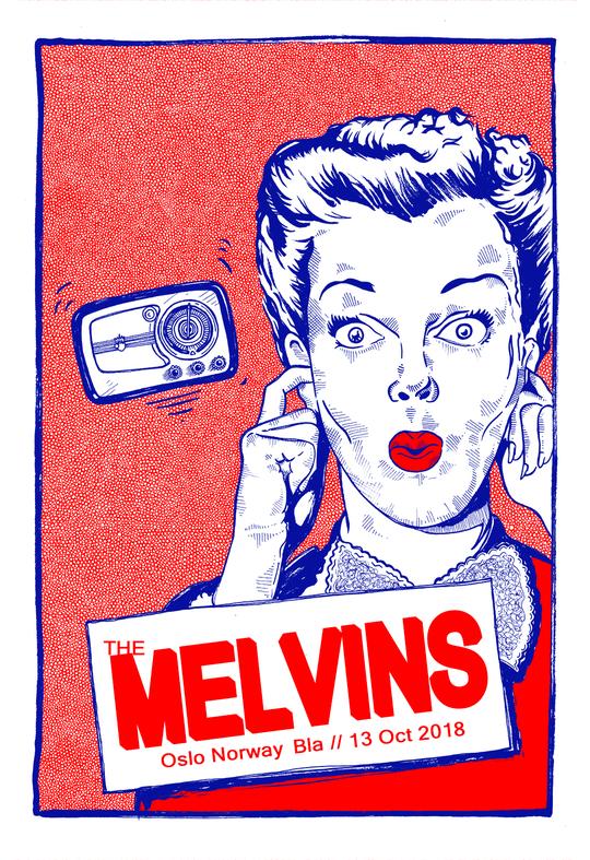 Melvins - 2018 Fugscreens Studios poster Oslo, Norway – Sold Out Posters