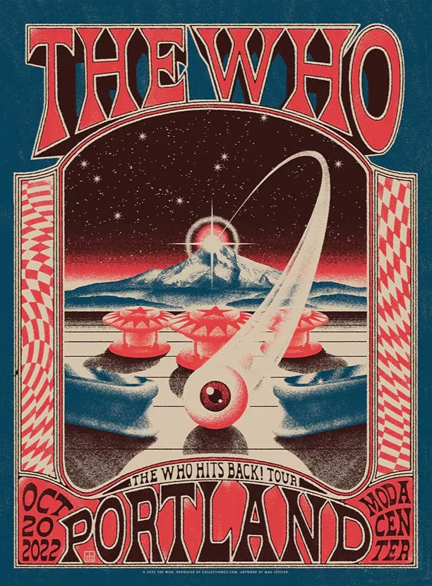 The Who - 2022 poster North America Tour Portland, OR – Sold Out Posters
